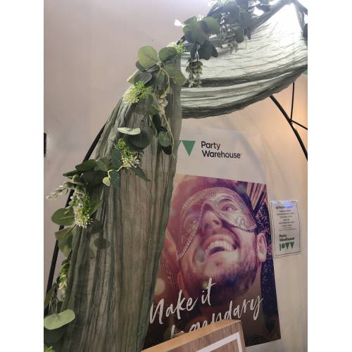 Sage Balinese Table Runner | Party Warehouse | Wedding hire