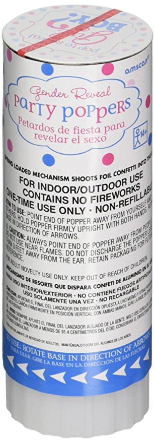 Gender Reveal Confetti Poppers - Boy or Girl | Party Supplies Online ...
