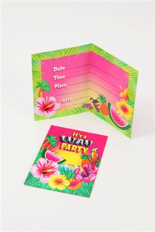 Hawaiian Luau Invitations and Invites