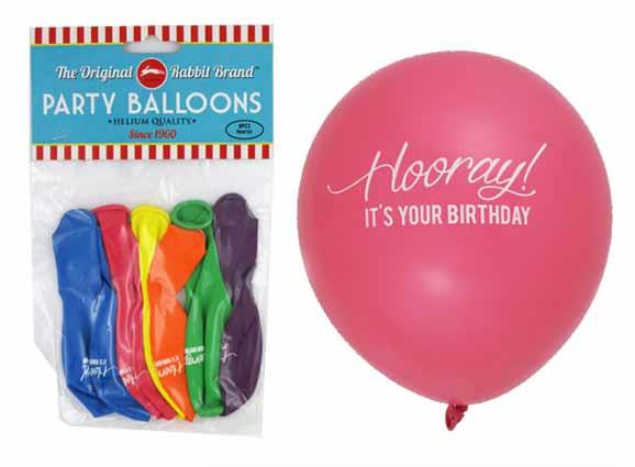 Party Balloons 8pk Hooray It's Your Birthday Asst. | Party Hire ...