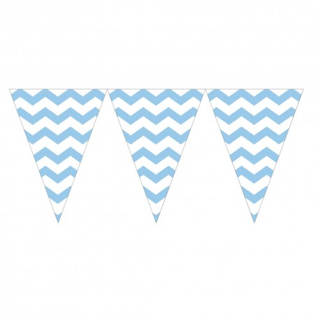 Bunting Flag Banner Chevron Blue | Party Hire | Weddings | Jukeboxes ...