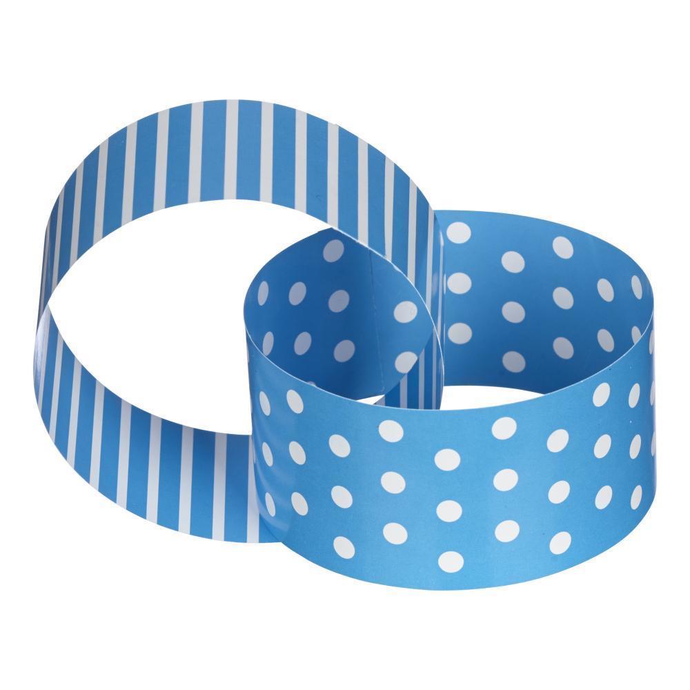 Paper Chain Blue & White Dots & Stripes | Party Hire | Weddings ...